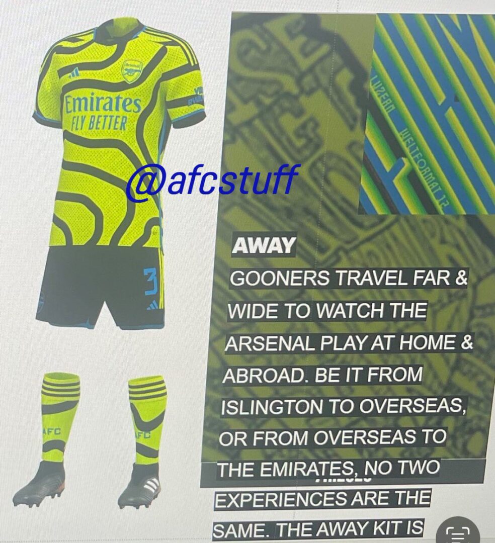 Leaked 23/24 Arsenal Away Kit Is a Disaster, but Bukayo Saka Is Giving ...