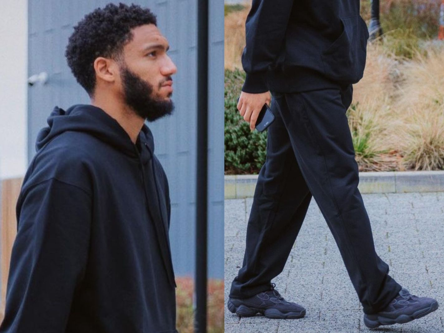 Joe Gomez Serves Style Goals with Adidas Yeezy 500 Utility Black ...