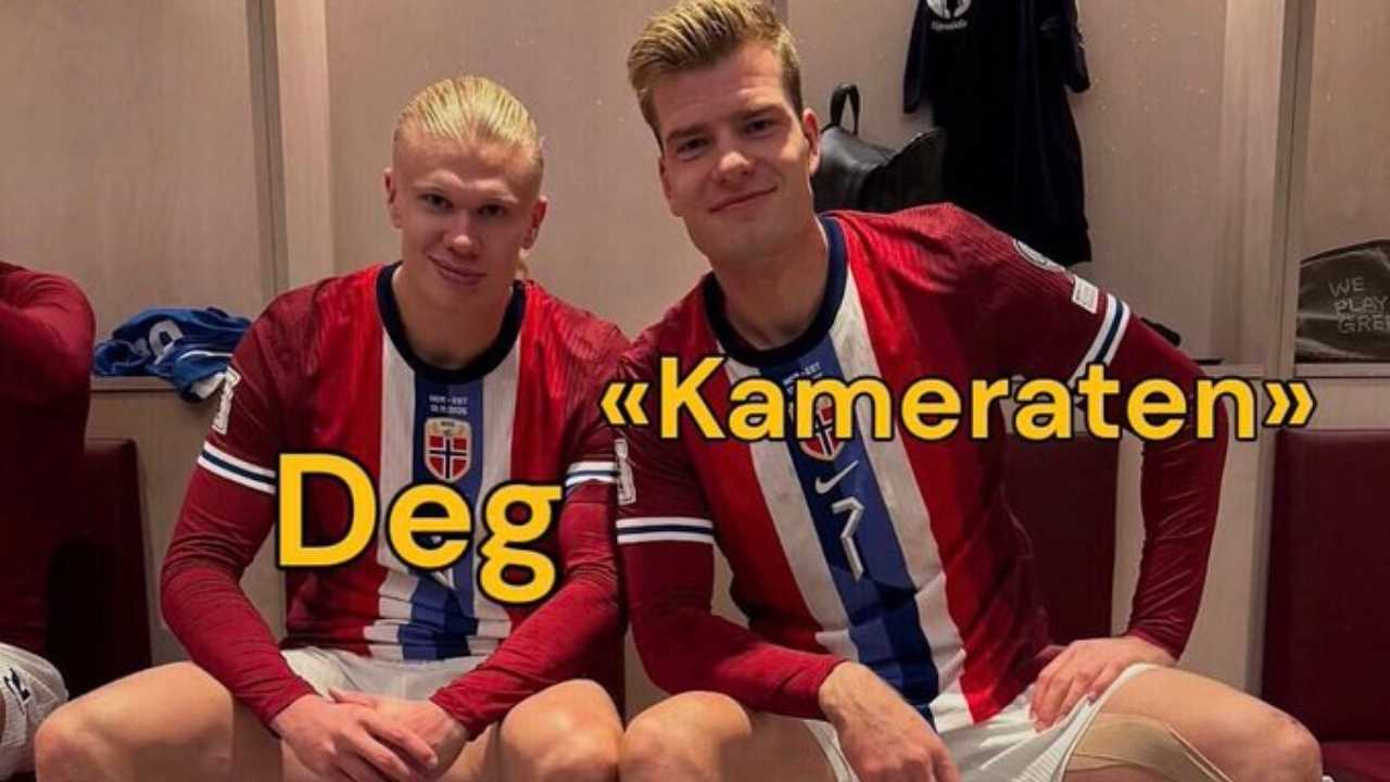 Rare Moment Erling Haaland Gets Dwarfed By Teammate With Giant Feet ...