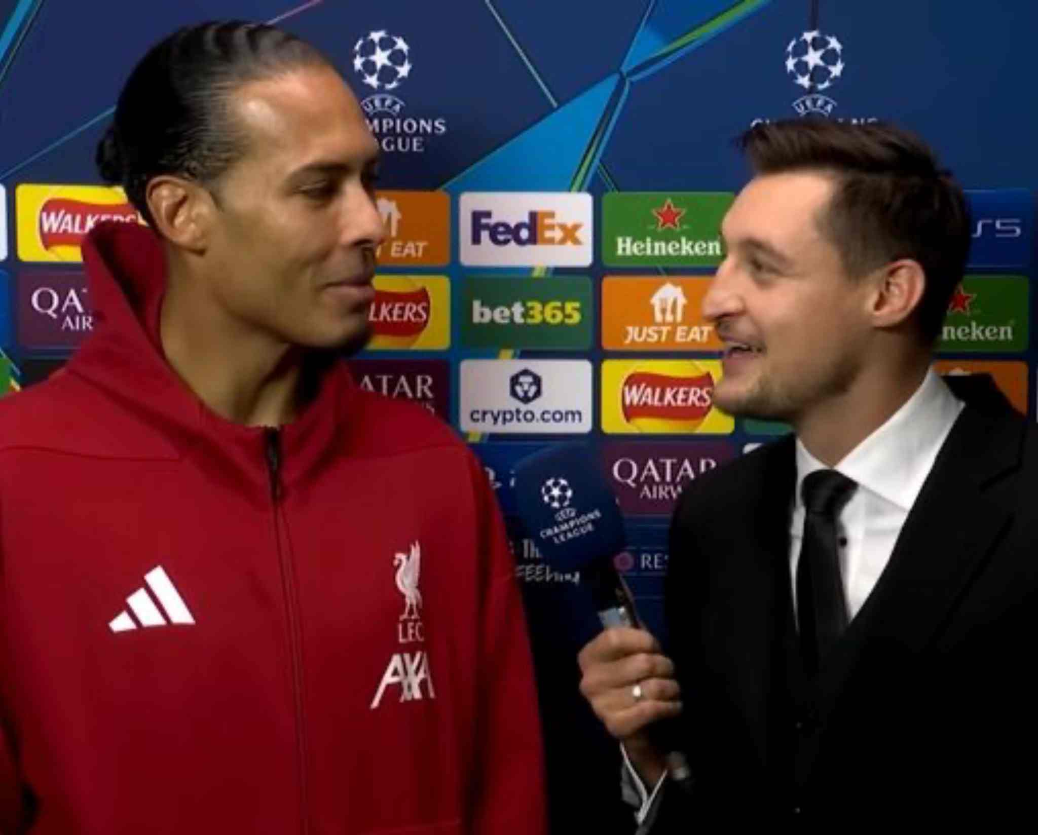 Virgil van Dijk Gets Interviewed By Ex-Opponent Who Once Scored Twice ...