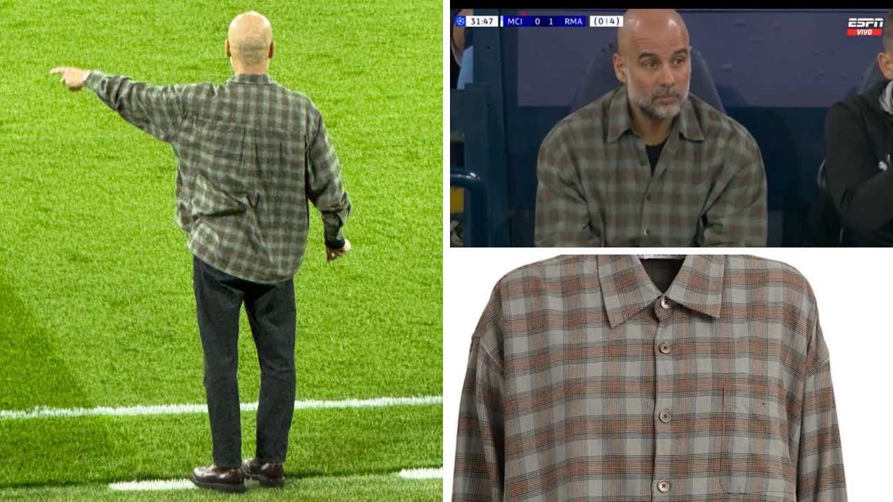 Look – Pep Guardiola Turns Up for UCL Night in Flannel Shirt From Our ...