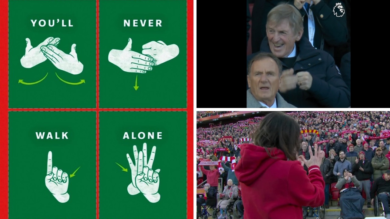 Liverpool Make History With Sign Language YNWA At Anfield Pre-Kickoff ...