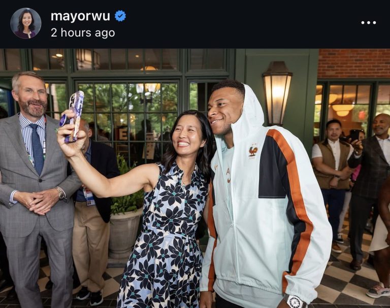 Kylian Mbappe Meets Boston Mayor Michelle Wu After High-Profile ...